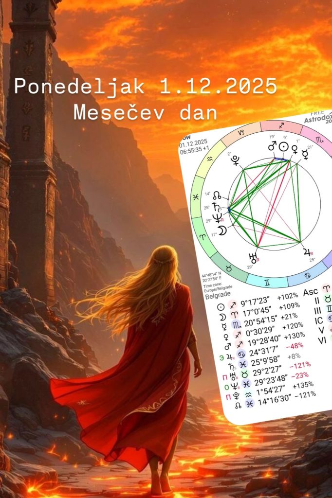 Ponedeljak 1.12.2025 Mesečev dan